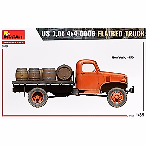 MiniArt MIN38056 1:35-US 1,5t 4x4 G506 Flatbed Truck, Molded Color