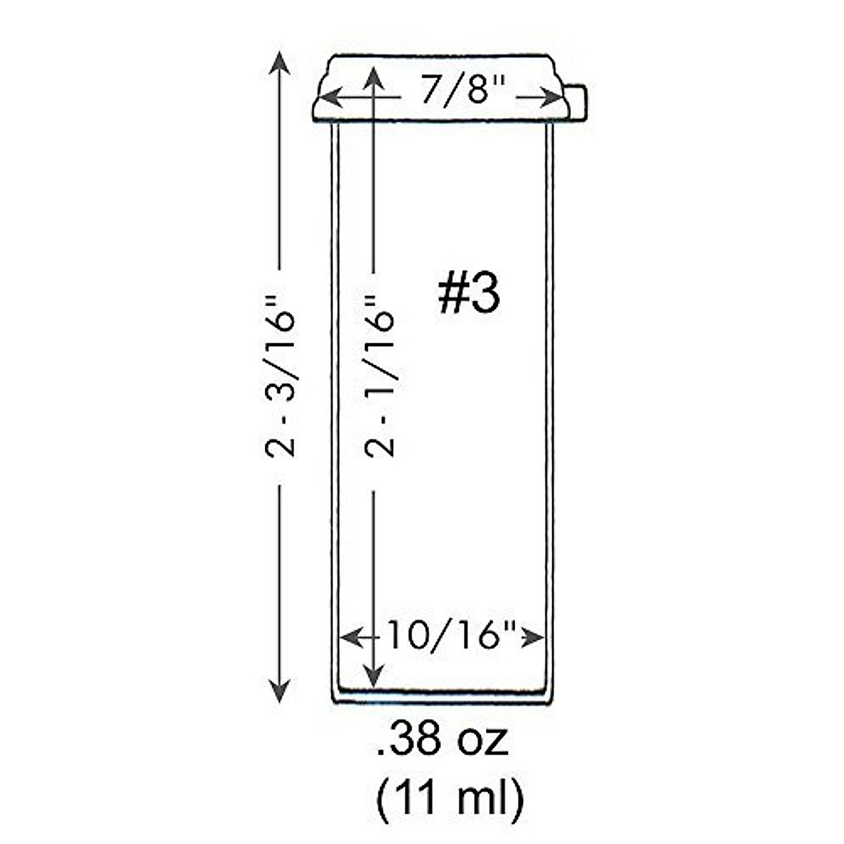 Perfume Studio 3 Dram Plastic Vial; Small Pill Prescription Container with Snap Caps for Storing Pills, Beads, Vitamins, and Other Small Items (5)