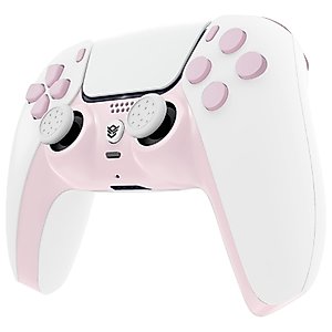 HEXGAMING Esports Rival Controller 2 Mappable Rear Buttons & Interchangeable Thumbsticks & Hair Trigger Compatible with ps5 Controller Custom Controller PC Wireless FPS Gamepad - Cherry Blossoms Pink