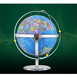 World Globe with Illuminated Constellations – 9" Light Up Globe for Kids & Adults – Interactive Earth Globe for Educational Toys, Home Office Ornaments