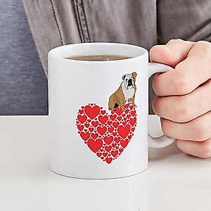 CafePress Bulldog Heart Ceramic Coffee Mug, Tea Cup 11 oz