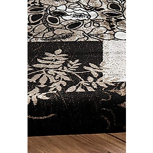 Linon Collection Elegance Marble Black, 5' x 7'3"