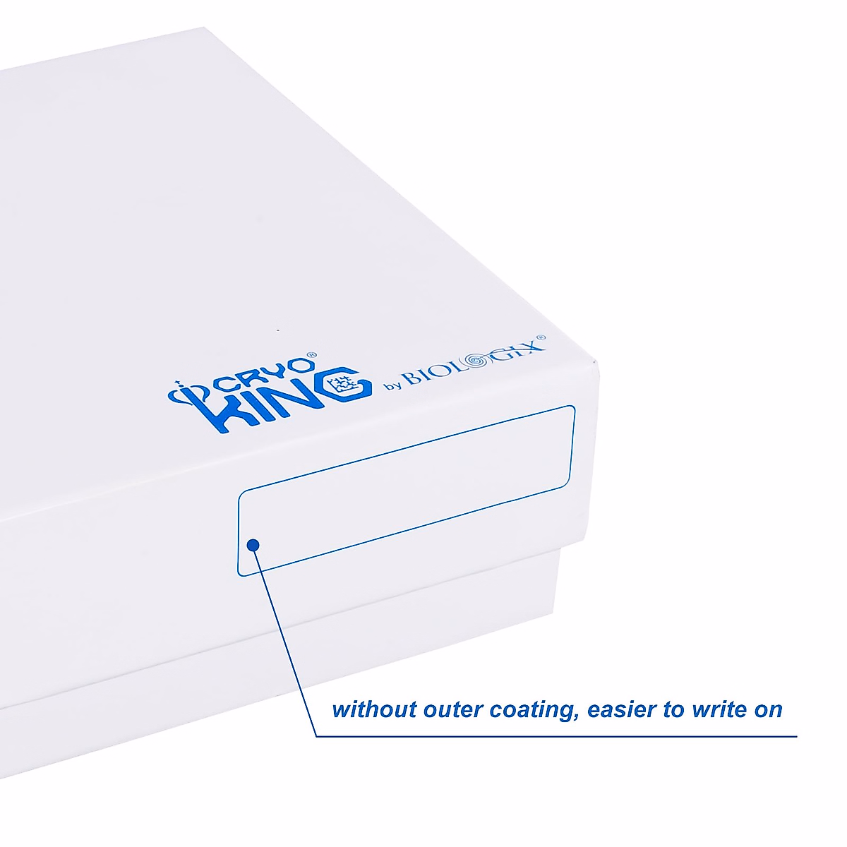 CryoKing 2 Inch Height 100-well Lab Freezer Boxes Superior Cardboard Vial Storage Boxes, White, Case of 100
