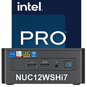 Intel NUC 12 Pro Mini PC Kit NUC12WSHi7 (12-Core i7-1260P 32GB RAM 1TB SSD Iris XE Graphics) Windows 11 Pro Latest Desktop Computer Mini PC,2 x Thunderbolt 4, Intel nuc Wi-Fi 6E AX211 Wireless