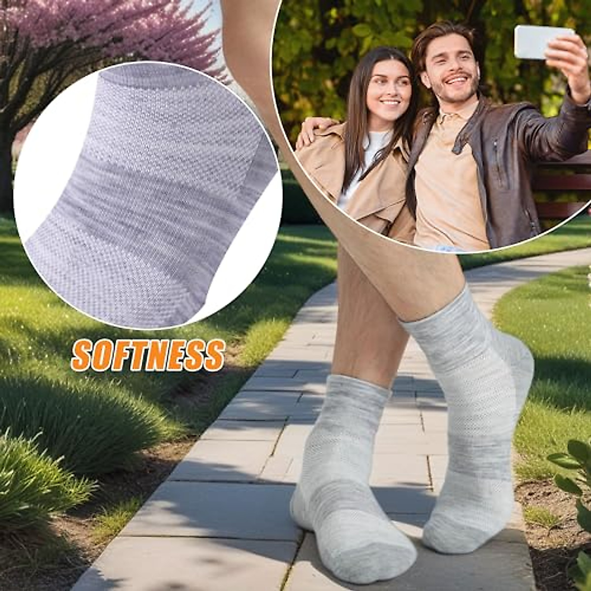 RZTT 90% Merino Wool Socks for Women, Running Ankle Socks for Men, Lightweight Breathable Low Cut No Show Athletic Socks with Arch Support,3 Pack,Medium,Light Grey