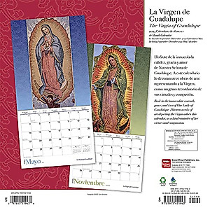 La Virgen de Guadalupe | 2023 12 x 24 Inch Monthly Square Wall Calendar | Foil Stamped Cover | English/Spanish Bilingual | BrownTrout | Virgin Mexico City