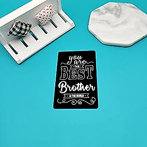 Brother Gifts Christmas Birthday Gifts for Brother Engraved Wallet Card for Brother Fathers Day Thanksgiving Day Gifts Brother Gifts from Sister Brother