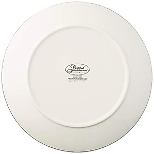 Certified International Tequila Sunrise Dinner Plate, 11-Inch, Assorted Designs, Set of 4, black