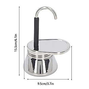 CHICIRIS Stovetop Coffee Maker, Coffee Maker, Single Spout Mocha Pot Stainless Steel Lightweight Italian Coffee Maker for Outdoor Camping Home
