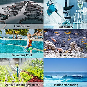 Yewhick Digital Salinity Tester for Saltwater, Waterproof Pool Salt Tester, 4 in 1 Salt/EC/TDS/Temp Meter, High Accuracy Saltwater Tester with ATC for Saltwater Pool, Aquarium, Koi Fish Pond