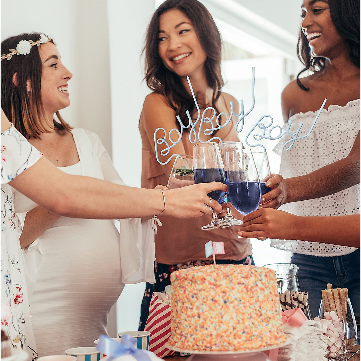 10 Pack Gender Reveal Straws, Gender Reveal Decorations, Baby Shower Decorations, Baby Shower Decorations For Girl and Boy, Gender Reveal Ideas, Baby Gender Reveal Party Supplies