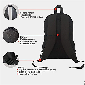 URTEOM Comfortable School Bookbag Backpack Sunflower With Distressed American Flag Adjustable Shoulder Straps Laptop Daypack for School Office Library Shopping Climbing Yoga Beach