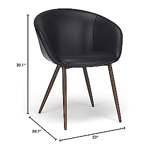 HON Basyx Monroe Upholstered Guest Chair, Black Bonded Leather