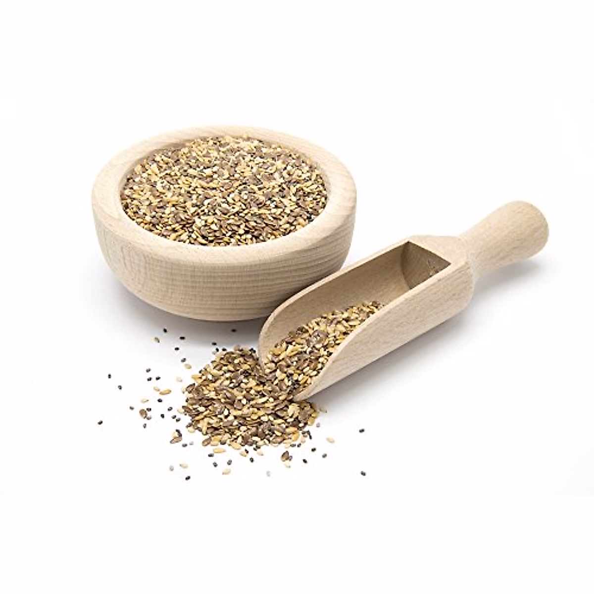 Pride Of India - Triple Omega Superseed Mix - Protein, Fiber, Calcium, Iron, Omega-3, Omega-6, & Thiamin Rich Superfood w/ Chia Flax & Sesame Seeds, 1.4 Pound (22oz) Jar