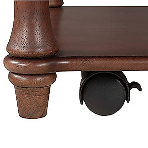 AOCOROE Large Wood Coffee Table with Lockable Casters French Country Style Coffee Table with Drawers. 47 Inch Center Table for Living Room