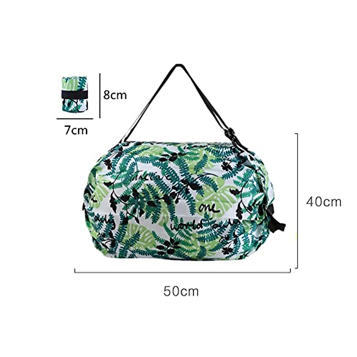 Woonsoon 2-Pcs Reusable Grocery Bags with Handles Foldable Washable Shopping Bags Waterproof Large Capacity Shopping Tote Bag