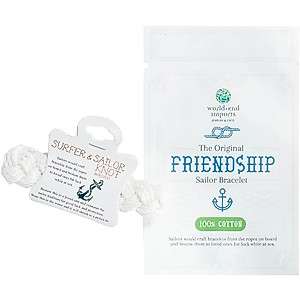 World End Imports Medium White Sailor Knot Bracelet