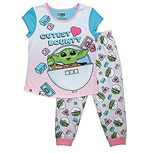 LEGO Star Wars Baby Yoda Grogu 2 Piece Pajama Set, Girls 10/12 Blue