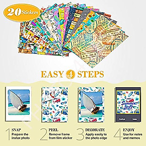 Fujifilm Instax Mini 11 Instant Camera - Lilac Purple (16654803) + Fujifilm Instax Mini Twin Pack Instant Film (16437396) + Single Pack Rainbow Film + Case + Travel Stickers