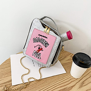 KUANG! Women Fashion Sequin Crossbody Bag Fun Gasoline Handbag Shoulder Bag for Women Messenger Tote Bags