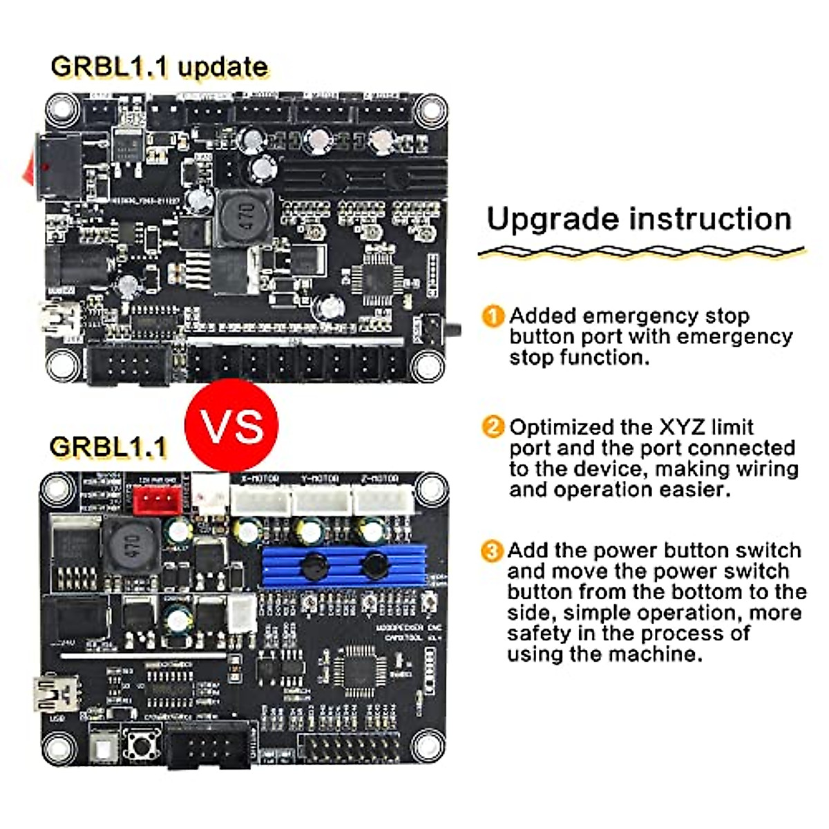 CNCTOPBAOS 3 Axis GRBL Control Board USB Port CNC Router Controller Board grbl 1.1f with GRBL Offline Controller Remote Hand Control for CNC Engraving Milling Machine Mini DIY 1610 CNC 3018 PRO