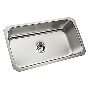STERLING 11600-NA 32-Inch McAllister 32-Inch by 18-Inch Under-Mount Single Bowl Kitchen Sink, Stainless Steel
