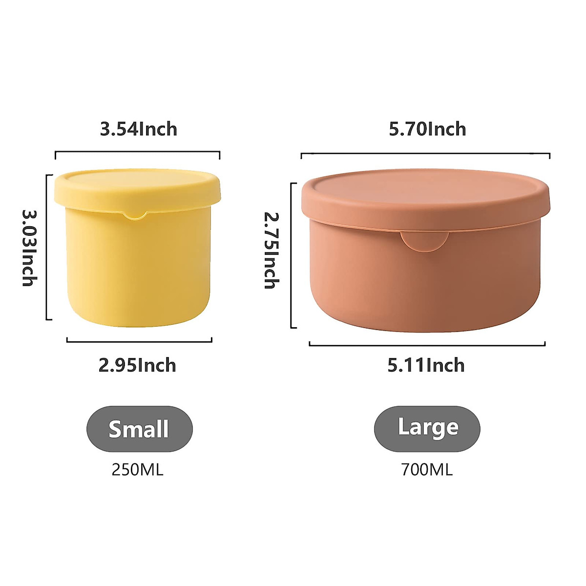 Silicone Bowls with Lids Set Reusable Food Container with Airtight Lids Versatile for Storing Meals Microwave/Dishwasher/Freezer-Safe Bowl For Indoor And Outdoor Use (pink)