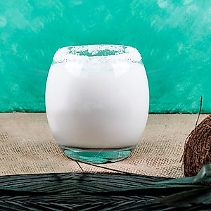 Volarium Drinking Glasses Never Spill Tumbler Set of 6, Old Fashioned Whiskey Glass, Brandy Whiskey Curved Glass Set, Scotch Glasses with Heavy Base, 13 3/4 oz