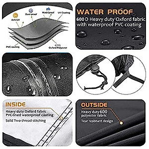 22 Inch Tabletop Griddle/Grill Cover and Carry Bag Replacement for Blackstone 22" Table Top Griddle with Griddle Hood - Heighten, 600D Heavy Duty Waterproof Grill Cover