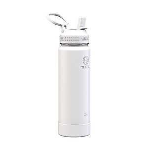 Takeya Actives 24 oz Vacuum Insulated Stainless Steel Water Bottle with Straw Lid, Premium Quality, Arctic