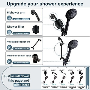 BRIGHT SHOWERS 9 Spray Settings Shower Head with Handheld High Pressure Oil-Rubbed Bronze Hand Held Showerhead with 60 Inch Stainless Steel Hose and Adjustable Overhead Bracket