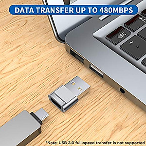 USB C Female to USB Male Adapter (4-Pack),Type C to USB A Charger Converter for iPhone 14 Plus 13 12 11 Pro Max,Samsung Galaxy S23 S22 S21 S20 Ultra,Apple iWatch Watch Series 7 8 SE,AirPods iPad Air