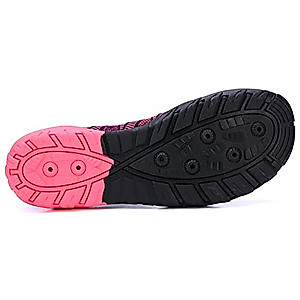 Bohuma Water Shoes,Aqua Shoes Quick-Dry Slip on Sport Swim Beach Surfing for Men Women,SX99619 Purple/Rosered 38