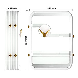 Hokyzam Bathroom Shelves Bathroom Cabinet Wall Mounted, Wall Floating Shelves Organizer Transparent Multi-Function Floating Rack for Bathroom Bedroom Living Room Halloween Decorations Shelf