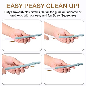 Reusable silicone straws for kids and adults - Dishwasher safe - 10 PCS 6.8 inch, BPA free, food grade multi-coloured straws for smoothies, shakes, drinks - Foldable for home and travel use