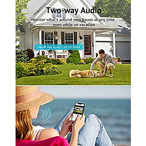 LaView Outdoor Security Cameras 1080P HD,Cameras for Home Security with AI Human Detection,Waterproof IP65,2-Way Audio,Clear Night Vision,2.4G WiFi,SD Card Slot&US Cloud Storage,Work with Alexa,ONVIF