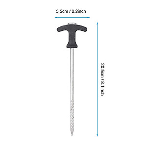 Outdoor Tent Stakes, 5 Pcs T-shaped Nail Pegs Camping Screw Nail for Frozen Soil Ice Surface
