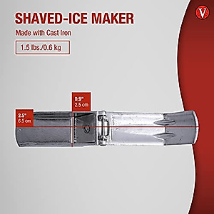 Victoria Cast-Iron Ice Shaver, Margarita, Mexican, and Italian Ice Maker, Made in Colombia