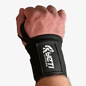 Yeti Fitness Wrist Wraps Black One Size