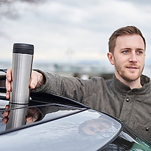 Espro Stainless Steel 12 Ounce Travel Press with Tea Filter, Red