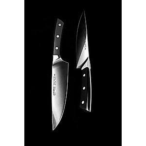 JARVISTAR 8 Inch Chef’s Knife: Professional kitchen knief - Ultra Sharp High Carbon Stainless Steel Forged Short Bolster - Chef Knief Ergonomic Handle for Cutting Vegetable