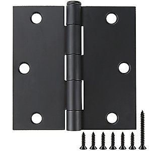 30 Pack Black Door Hinges 3.5 inch Square Corner Matte Black Hinges for Doors 3 1/2" Interior Door Hinges Black Door Hardware Hinges Storm Hallway Shed Entry Patio Indoor Internal 3.5 Inch Door Hinge
