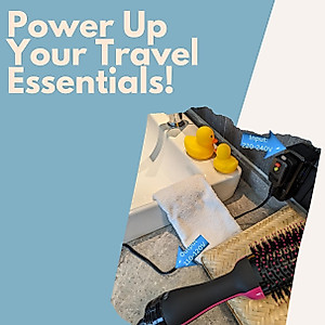 Dual Wattage International Travel Voltage Converter Step Down 220V to 110V Voltage Power Converter for Curling Irons, Steam Iron Hair Dryer from US to Europe Australia UK Malta Over 150 Countries