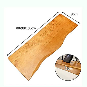 PENGFEI Bathtub Caddy Tray, Thicken 5cm Home Waterproof Solid Wood Bath Tub Table Shelf, Caddy Tub Holder Reading Rack for Tablet Books Candles, Easy to Clean (Size : 80x30cm)