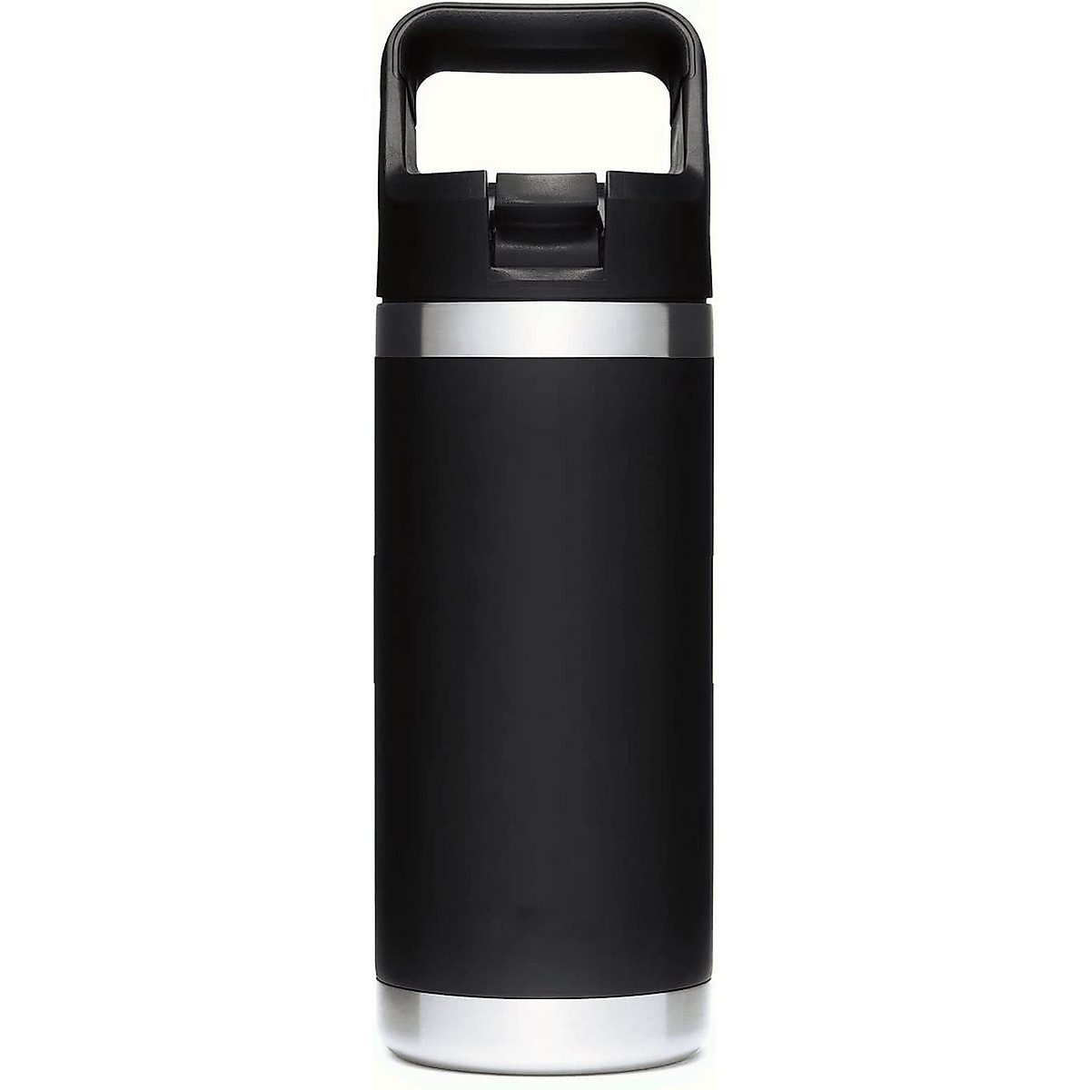 AIPENQ Straw Cap / Lid with 2 Straws and 2 Brushes for YETI Rambler / RTIC Bottle (Black)