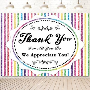 Thank You for All You Do Backdrop 7x5FT We Appreciate You Banner Decoration Congratulations Graduates Photography Background Thanks for Teacher Doctor Nurses Staff Retirement Party Supplies