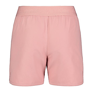 Calvin Klein Girls' Performance Running Shorts, Quick-Drying Mesh, Elastic Waistband & Pull-On Style, Rose Tan Tulip, 12-14
