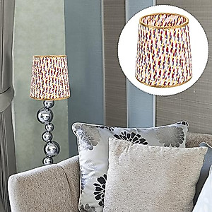 Artibetter desk lamp shell iron ceiling lamp girl conical to weave floor lamp cover lighting lampshade floor light rustic woven lampshade chandelier bohemian decorate floor lamp
