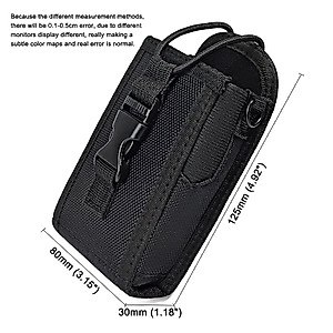 HYS Nylon Case with Belt Loop & D-Ring/Black Carrying Strap, Tactical Holster Walkie Talkie Pouch for MOTOROLA GP328 PRO5150 GP320 GP340 MTX960 Handheld Two Way Radio