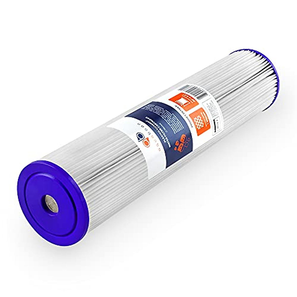 Aquaboon 1 Micron 20" x 4.5" Pleated Sediment Water Filter Replacement Cartridge | Whole House Sediment Filtration | Compatible with ECP5-BB, AP810-2, HDC3001, CP5-BB, ECP1-20BB, 6-Pack